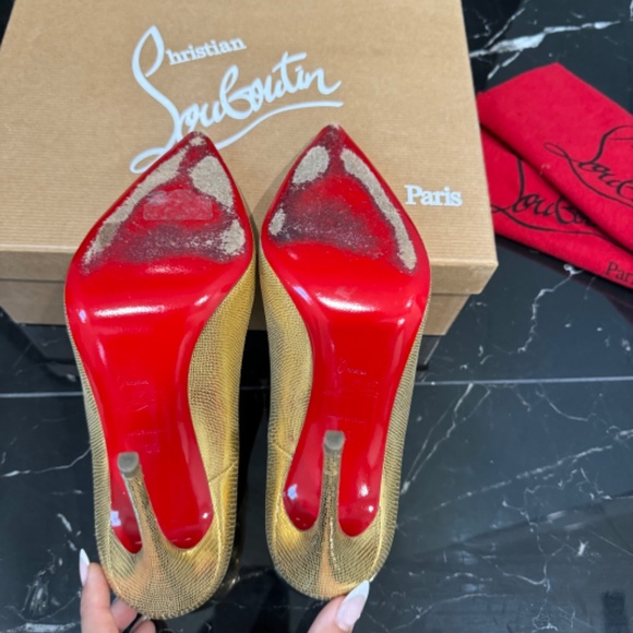 Christian Louboutin | Shoes | Christian Louboutin So Kate 2 Metallic ...